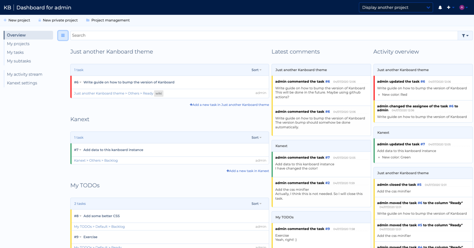 Kanext - a theme for kanboard and some usage tips - draghici.net